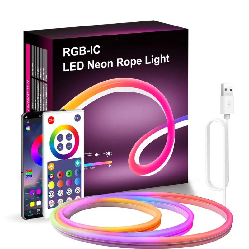 App-Controlled Neon Strip Light RGB