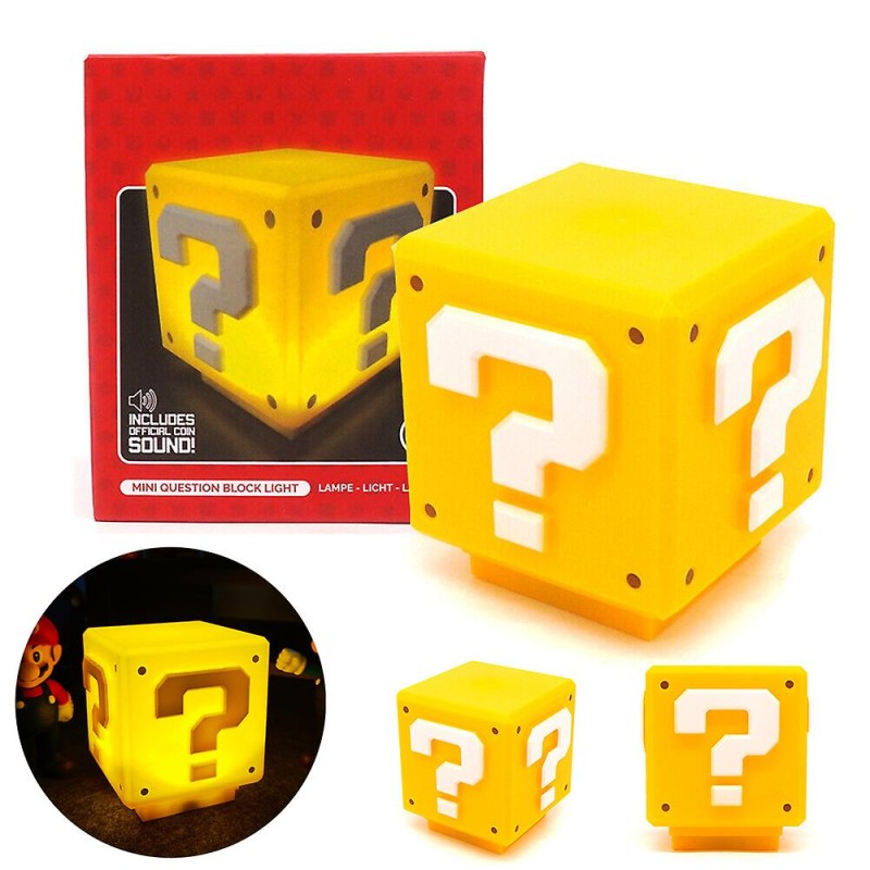 Super Mario Bros Question Block LED Night Light | Atmosphere Lamp, USB ...