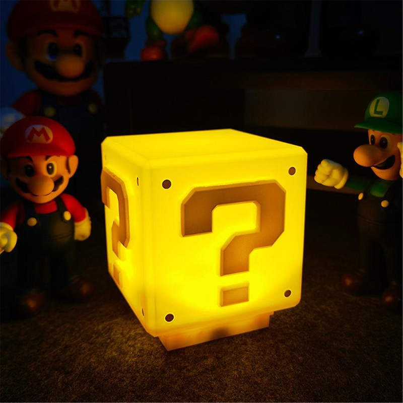 Super Mario Bros Question Block LED Night Light | Atmosphere Lamp, USB ...