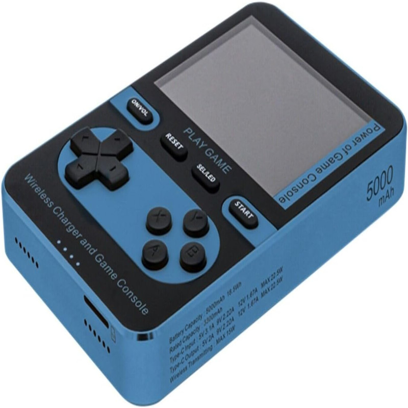 Retro Game Console Powerbank with 500 Games | Portable Charger and Gaming