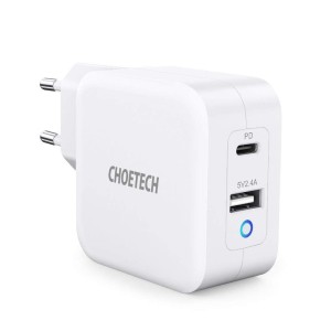 Choetech 65W 2-Port PD Charger GaN Tech USB C Foldable Fast Charging ...